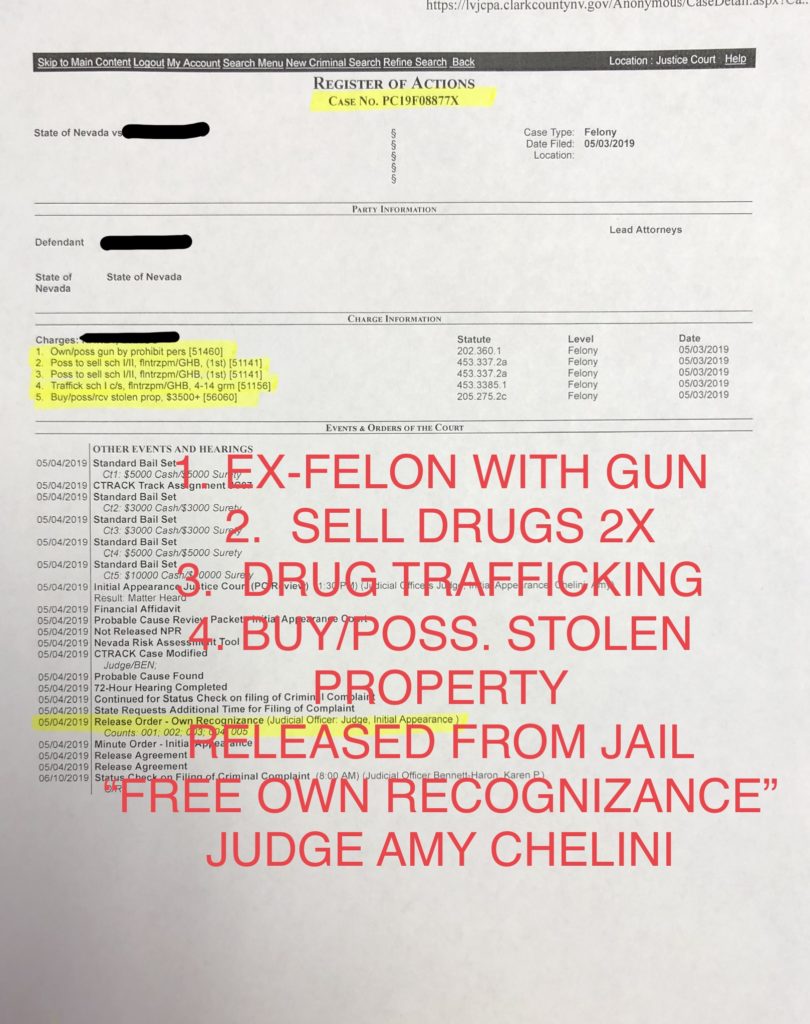 EX-FELON W/GUN + DRUG TRAFFICKING ETC. - “O.R.” RELEASE JUDGE AMY ...